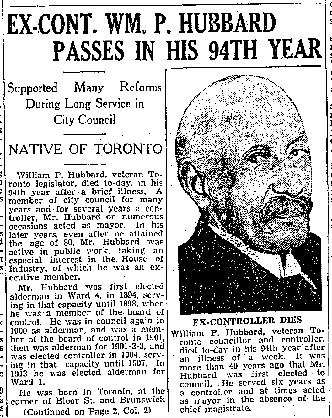 Unveiling Heroes: William Hubbard – Heritage Toronto